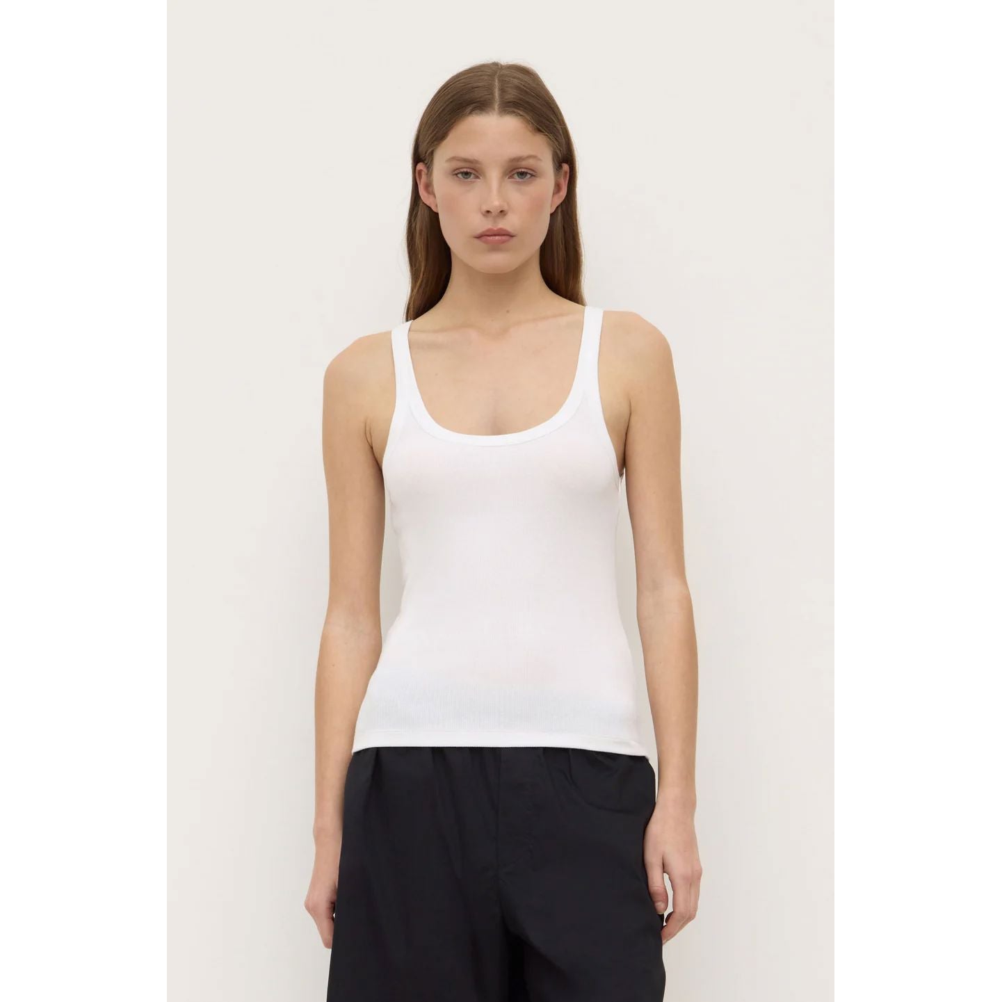 Assembly Label Charlie Rib Tank - White