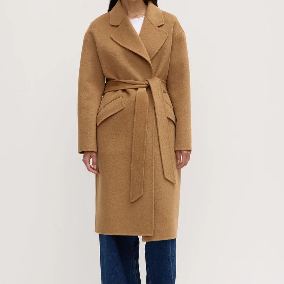 Assembly Label Sadie Single Breasted Wool Coat - Camel