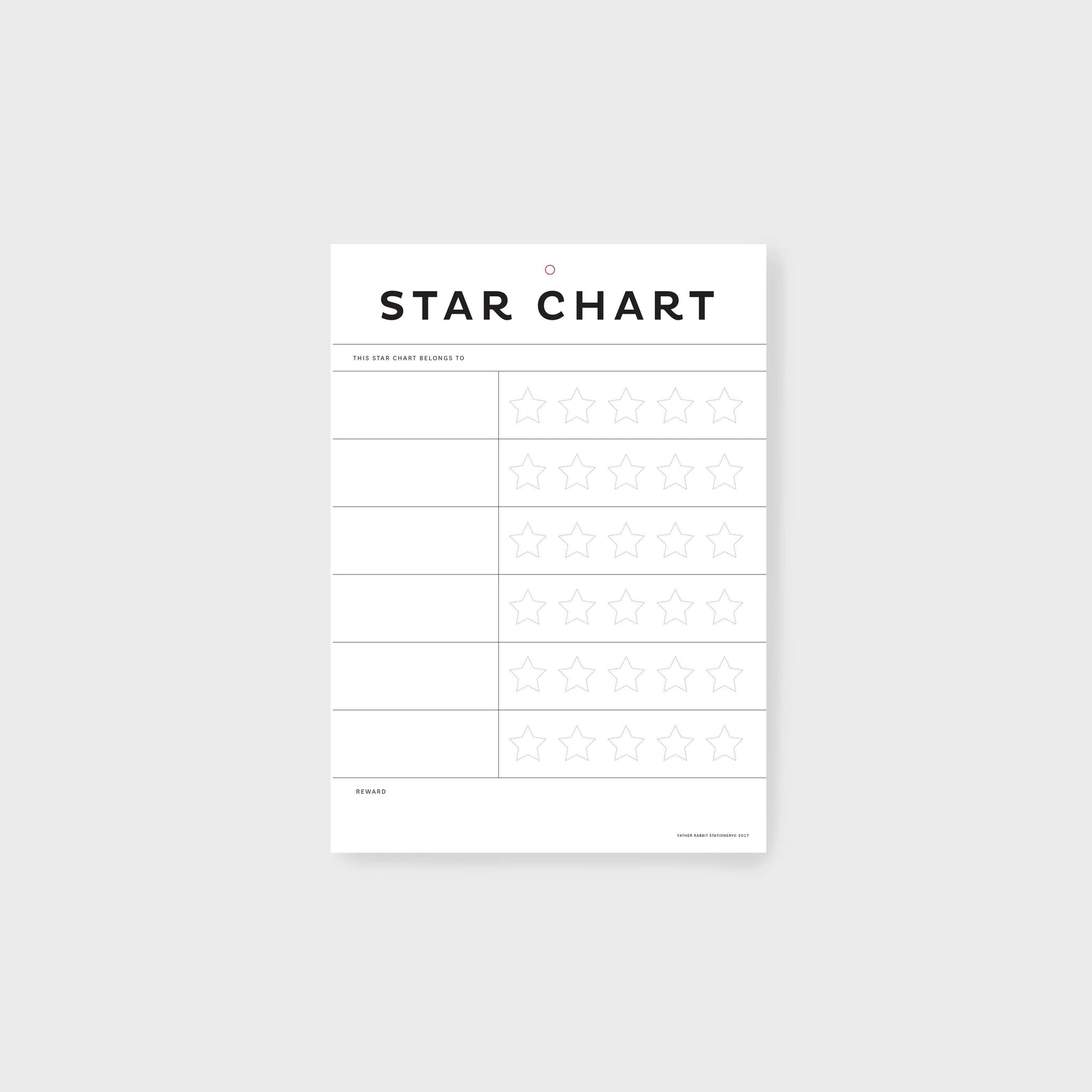 Father Rabbit Stationary A4 Star Chart