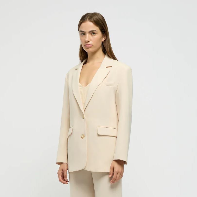 Friend of Audrey Delos Tailored Blazer - Buttercream