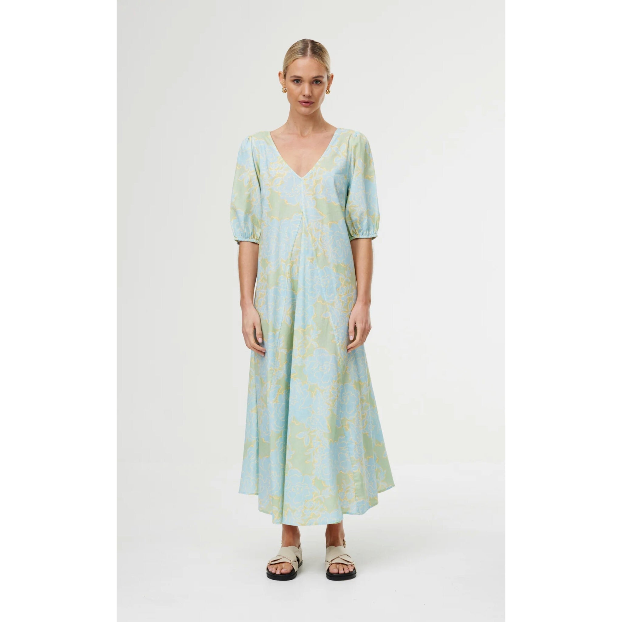 Kinney June Dress- Ocean Bloom
